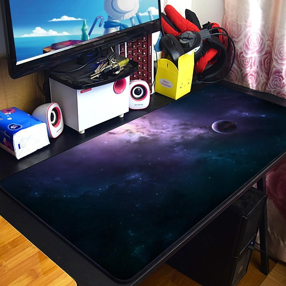 Galaxy Desk Mat Pad Keyboard Mats Deskpad Large Universe Space Gaming ...