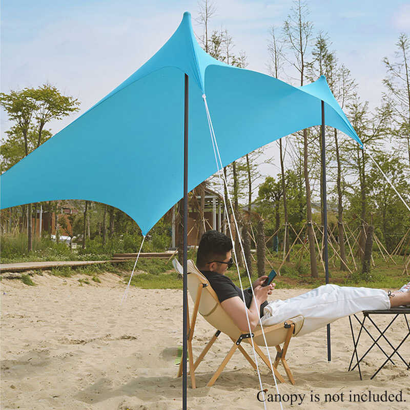 Canopy Outdoor Folding Aluminium Alloy Support Rods Beach Tarp Awning ...