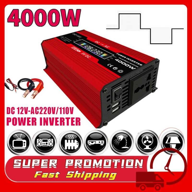 Sine Wave 4000W Inverter 12V/24V/48V/60V DC Sa AC 220V 110V Voltage ...