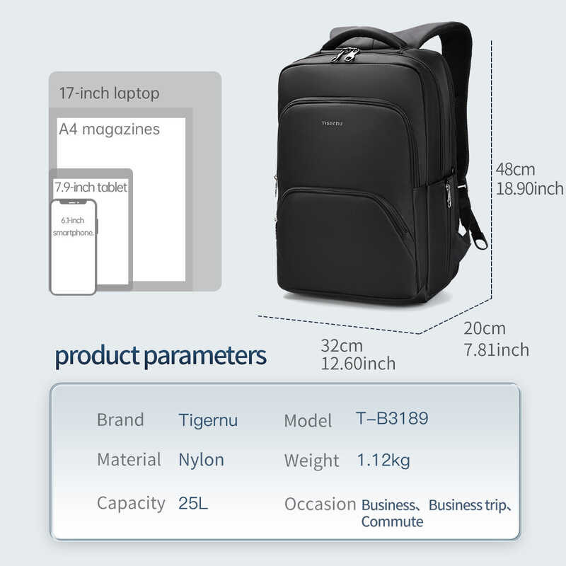 Fashion Tigernu New Men Laptop Backpack | Shopee Philippines