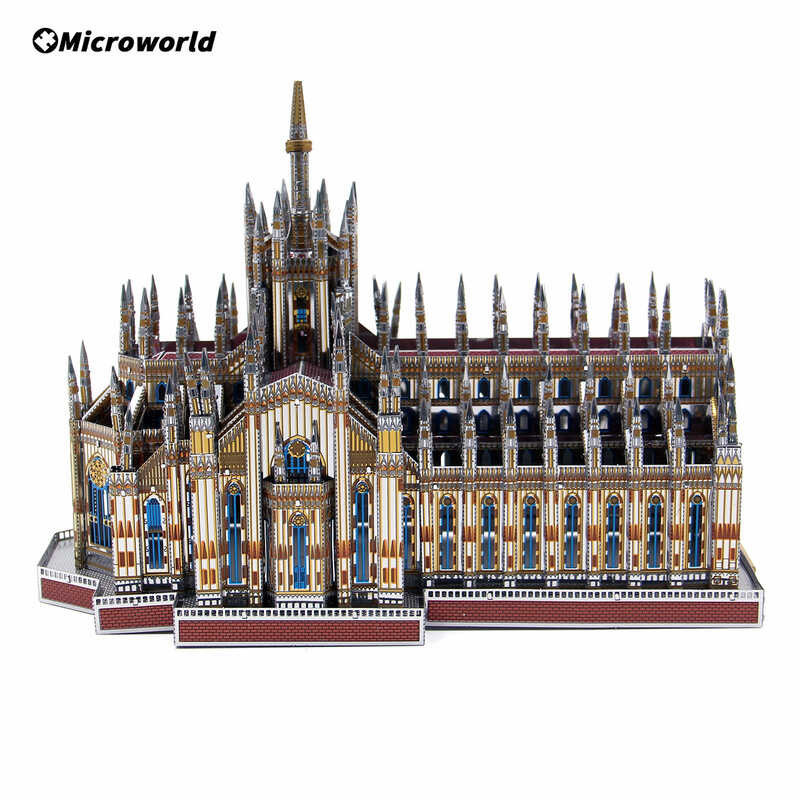 3D Metal Microworld Puzzle - Cathedral Building Models Kits DIY Laser ...