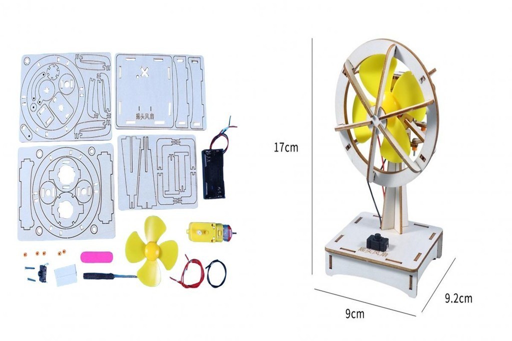 Science Experiment Kit for Kids Wooden Electric Fan Model Kit Diy ...