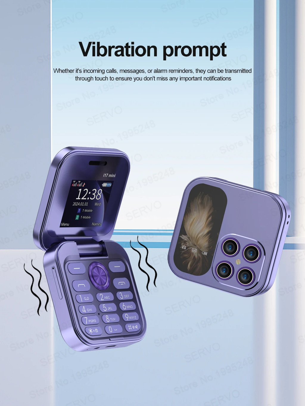 i17 Pro MIni Fold Mobile Phone 2G GSM Dual SIM Card Speed Dial Video ...