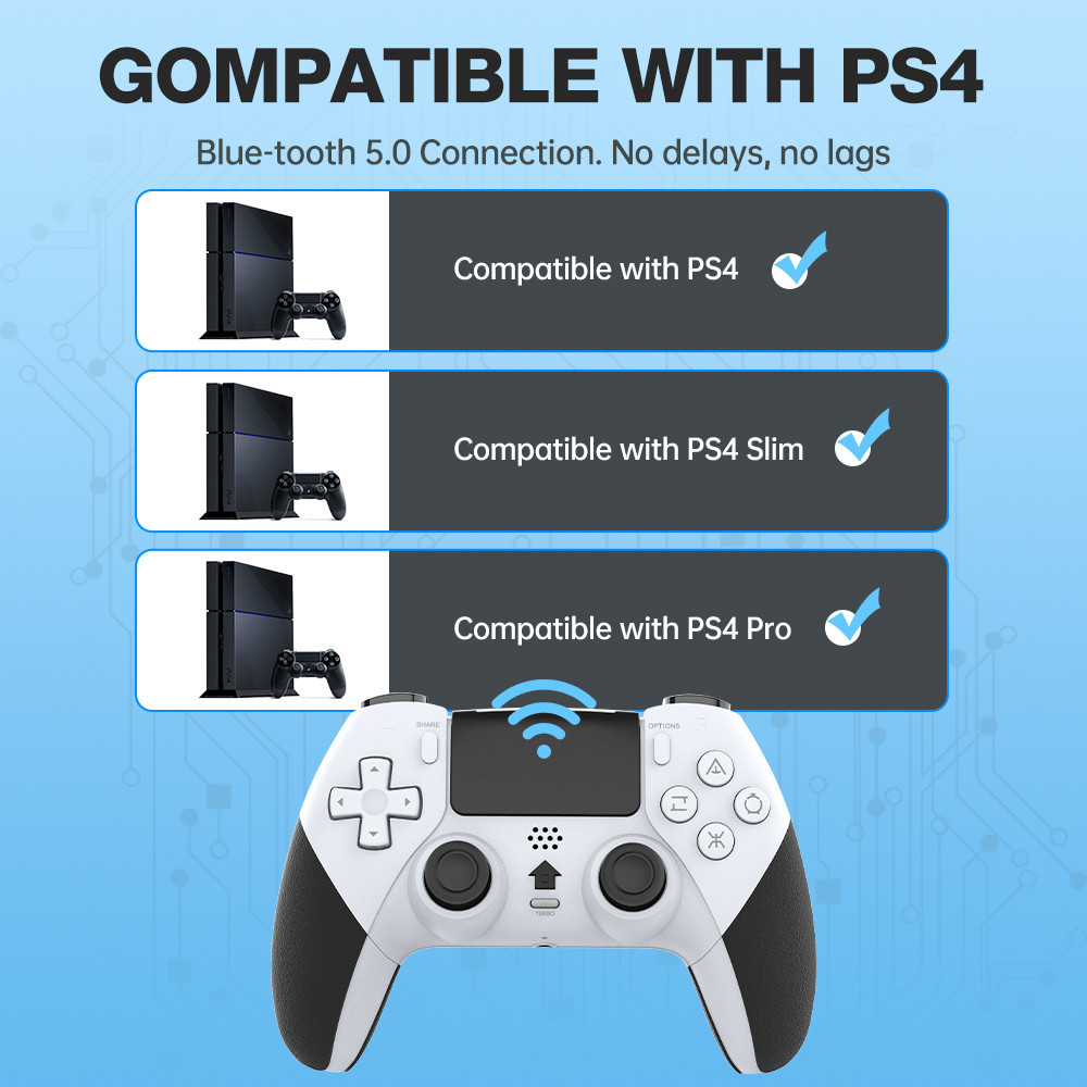 Wireless Bluetooth Controller For PS4 Controller Gamepad For PC ...