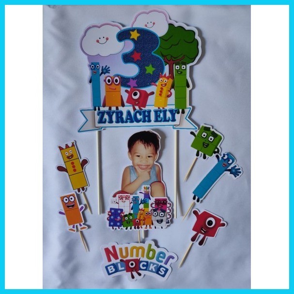 ♂ Number Blocks Cake and Cupcake Topper | Shopee Philippines