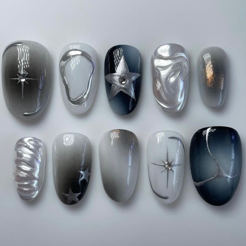 Moonlight Press On Nails Set | Ellan Studios | Shopee Philippines