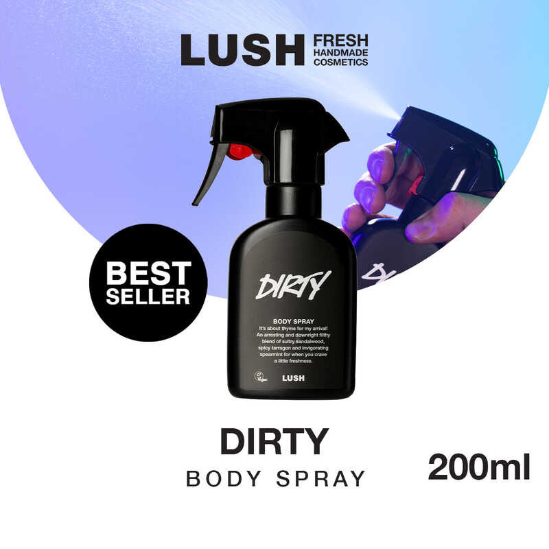 LUSH Dirty Body Spray 200ml (Minty) (Woody) | Shopee Philippines