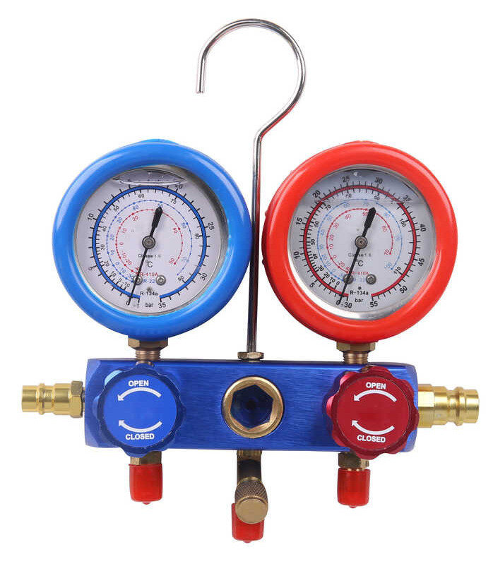 Car A/C Diagnostics Gauge manifold HVAC pressure gauge for refrigerant ...
