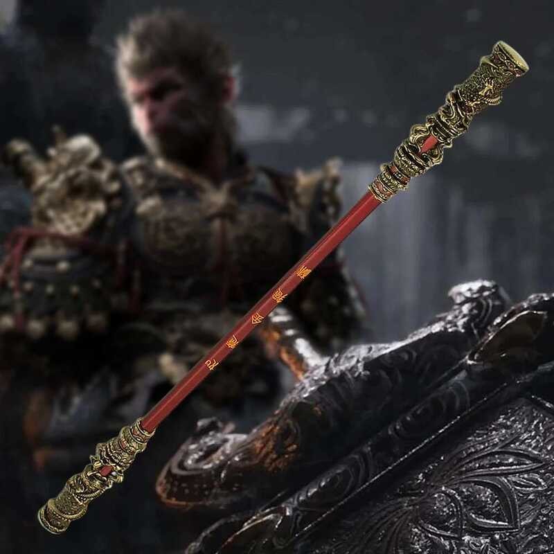 Myth: Black Wukong Weapon Model 40Cm Metal Sun Wukong Monkey King Bar ...
