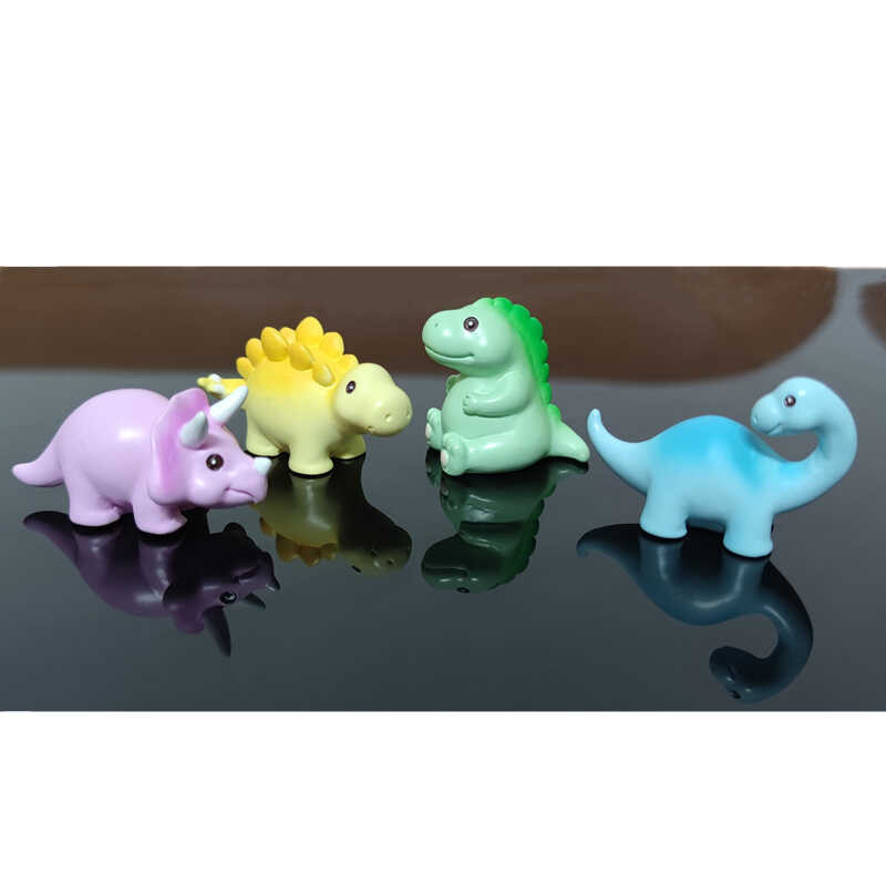 Cute Cartoon Simulation Mini Dinosaur Model Toy Solid Triangle ...