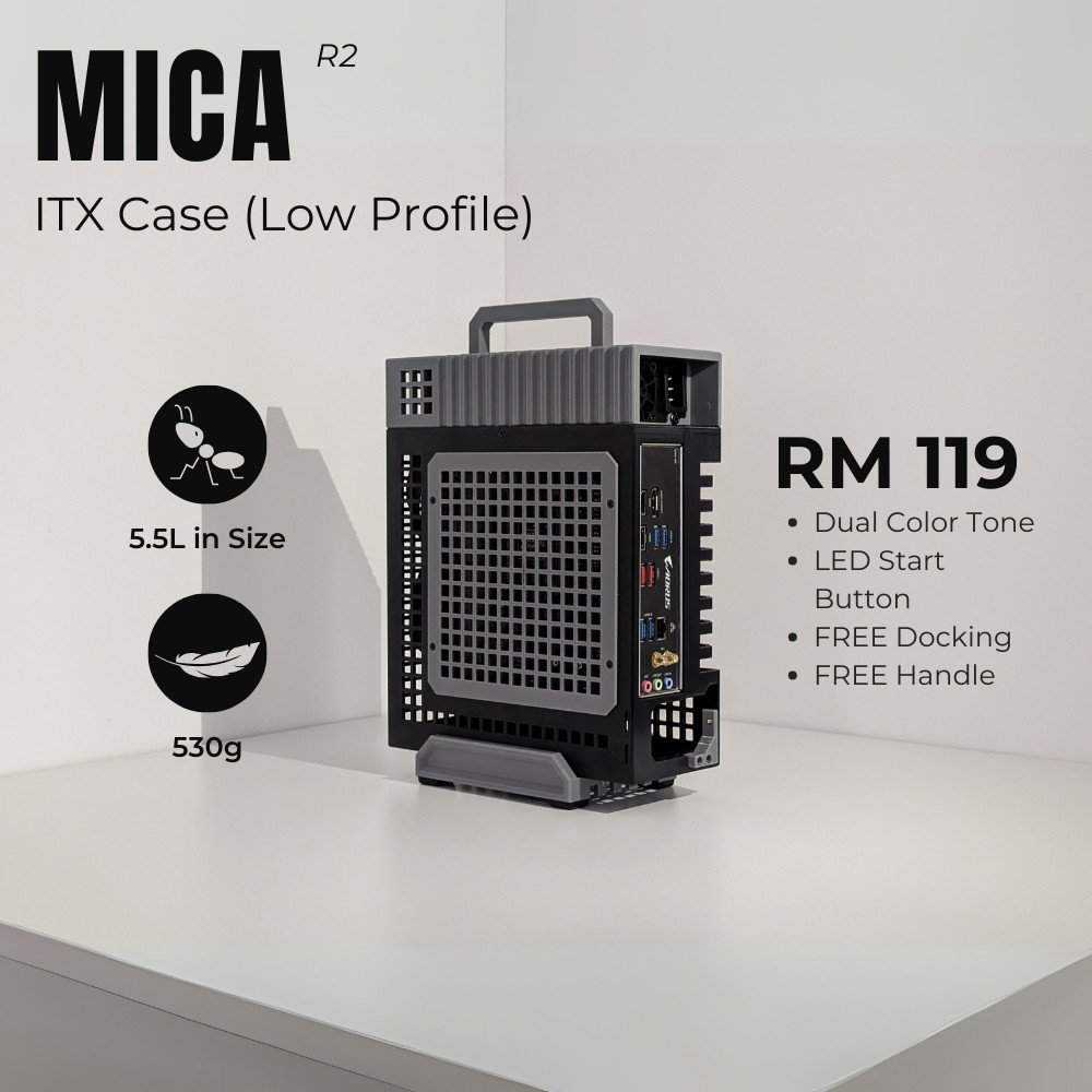 [ MICA R2 ] ITX Case Mini ITX Mini Case [ 5.5L / 530g / Ultra Portable ...