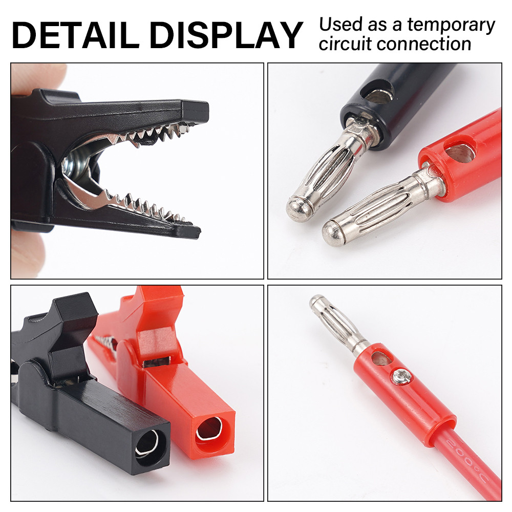A set of crocodile crocodile car battery insulation clip with 4mm ...