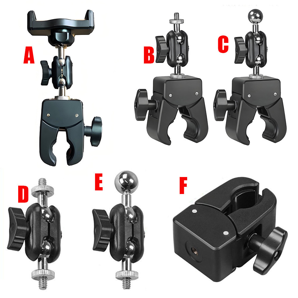 Thickened clamp clip new 360 pea pod 1/4 inch 17.4mm ball head phone ...