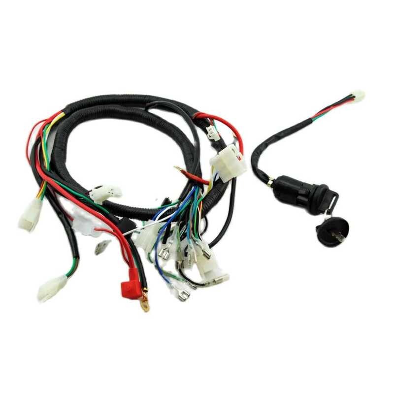 KEY BARREL +250Cc QUAD WIRING HARNESS 200 250Cc Chinese Electric Start ...
