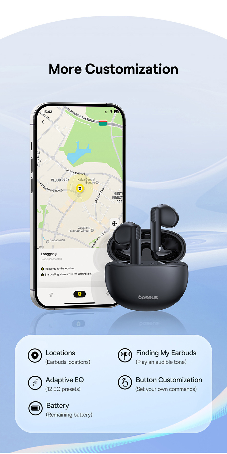 Baseus Bowie E12 TWS True Wireless Bluetooth Headphones Short Stem ...