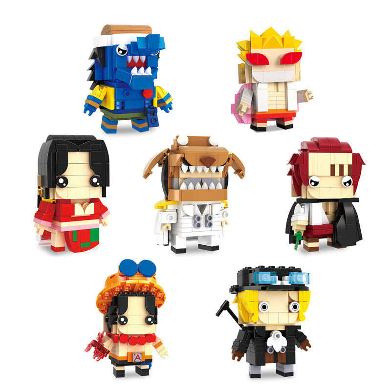 ONE Anime PIECE Luffy Building Blocks Cartoon Zoro Chopper Action ...