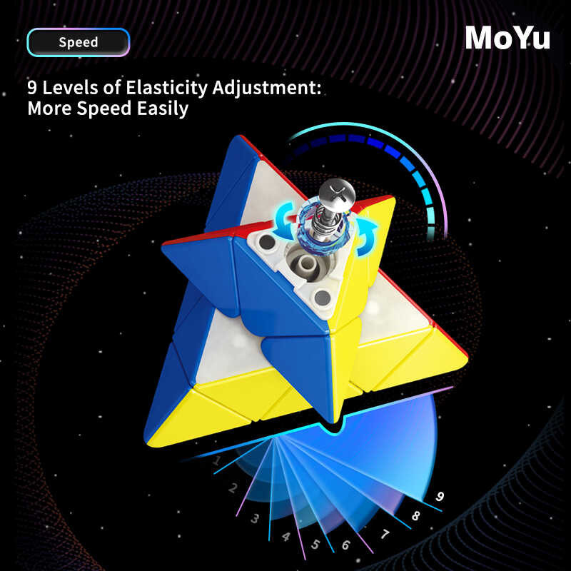 44 MOYU Pyraminx Magic Speed Moyu Maglev Professional Fidget Toys RS M ...