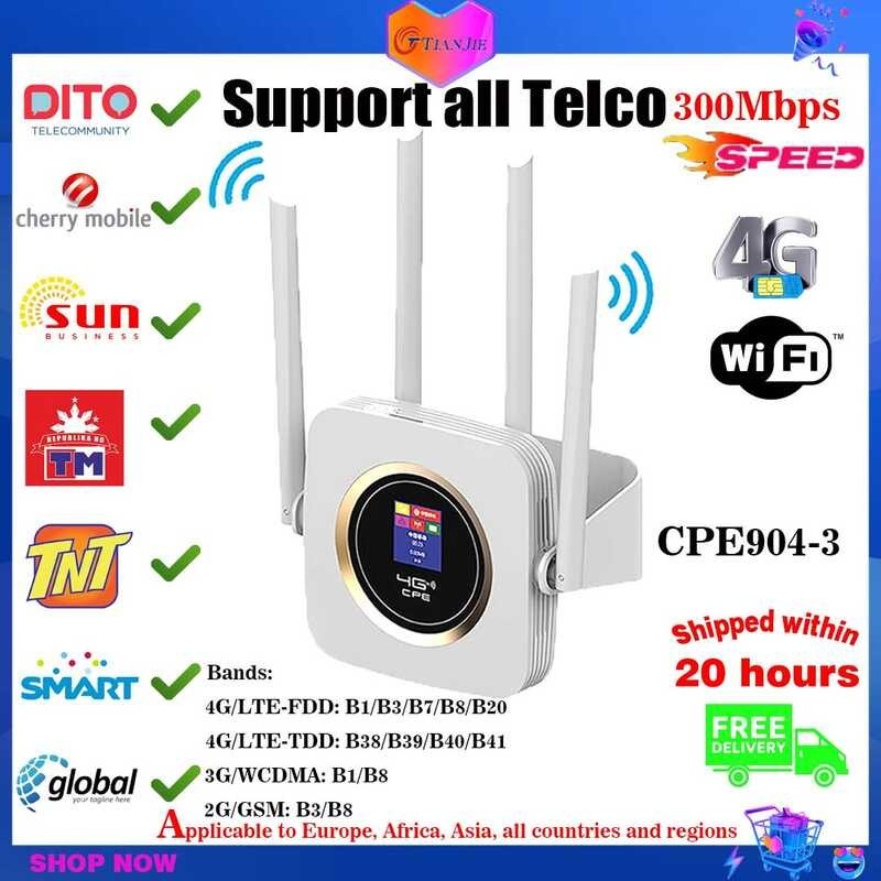 Lte Router Tianjie Sim CPE 4G Modem Mobile Hotspot Wireless Broadband 4 Wifi Antenna Na May ...