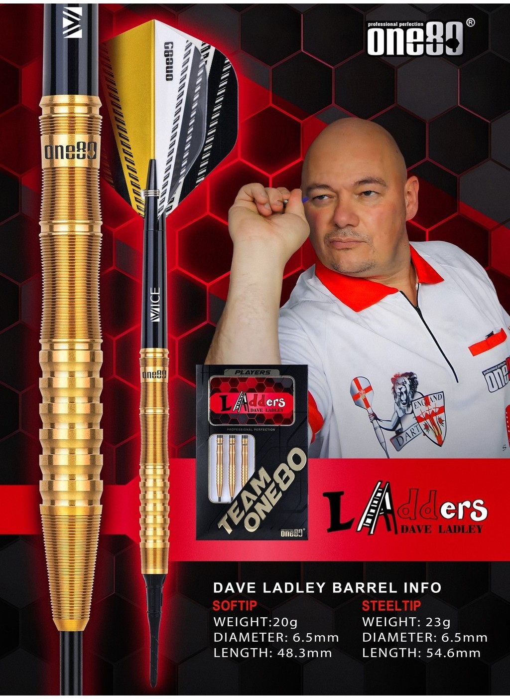 ONE80 DAVE LADLEY - ONE80 SOFT Darts | Shopee Philippines