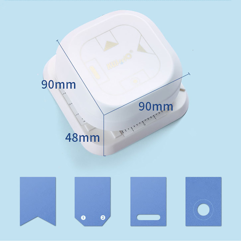 4 in 1 Tag Punch Corner Rounder Paper Cutter Label Punch for ...