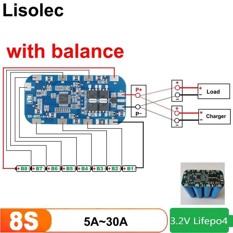 Lifepo4 BMS 8S 24V 32650 21700 18650 Battery Balance 10A 5A Charge ...