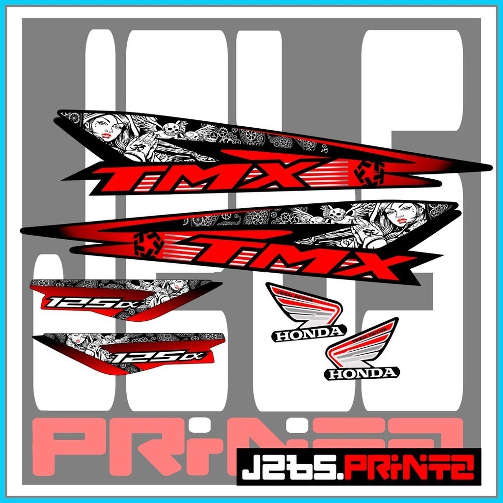 ♈ tmx 125 alpha tribal decals sticker gas tank sticker | Shopee Philippines
