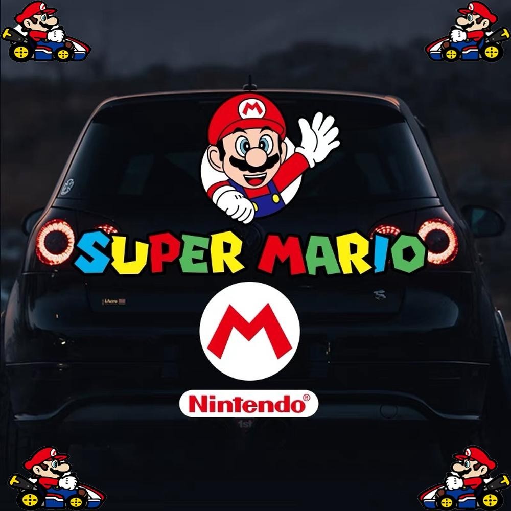 Super Mario Bros Super Mario Car Decal Super Mary Waterproof Super ...