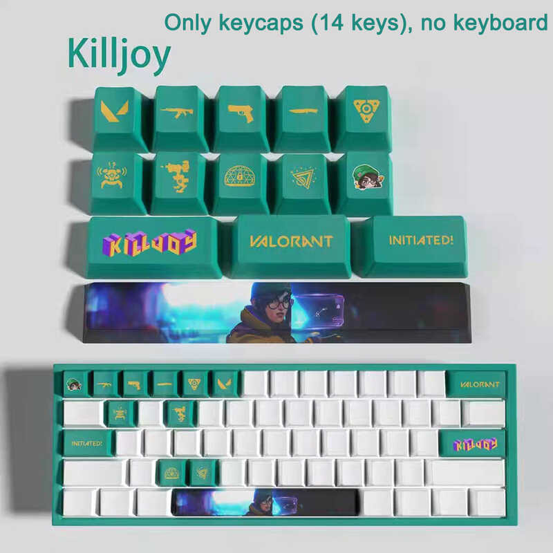 Keycaps 14 Valorant Keys Deadlock Harbor Jett Viper Brimstone Sova OEM ...