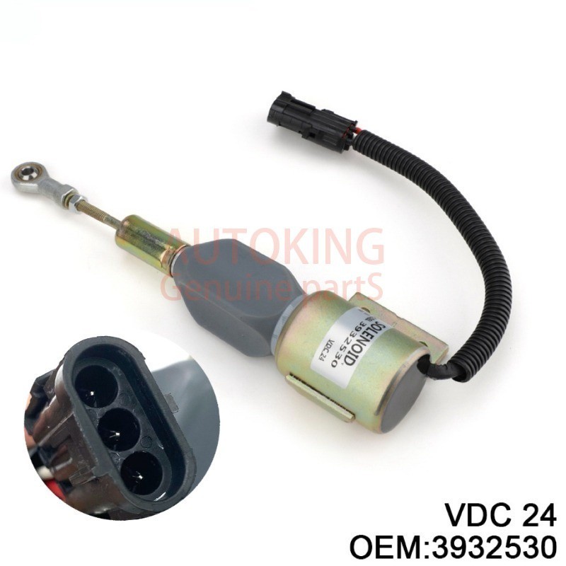 3932530 24V Diesel Engine Shut Off Valve Solenoid SA-4756-24 for Cummins 4BT, 6BT5.9 Excavator ...