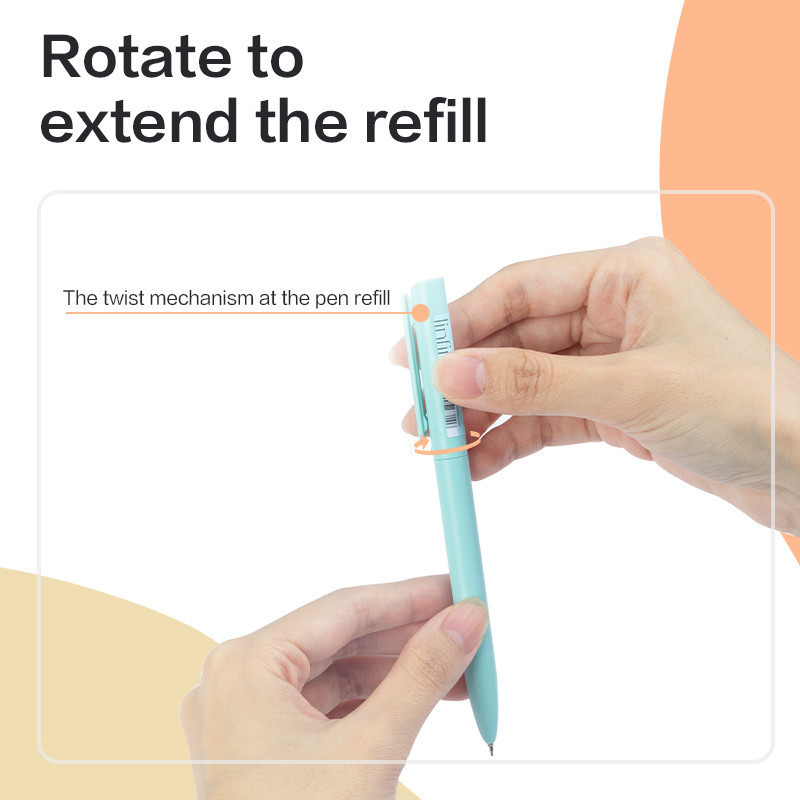 Deli S8 Quick-drying Rotary Writing Gel Pen 0.5mm Black signature pen ...
