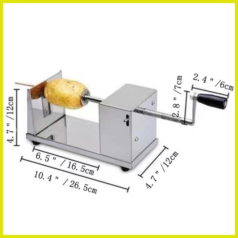 Manual Potato Tower Machine Commercial Stainless Steel Cyclone Hand ...