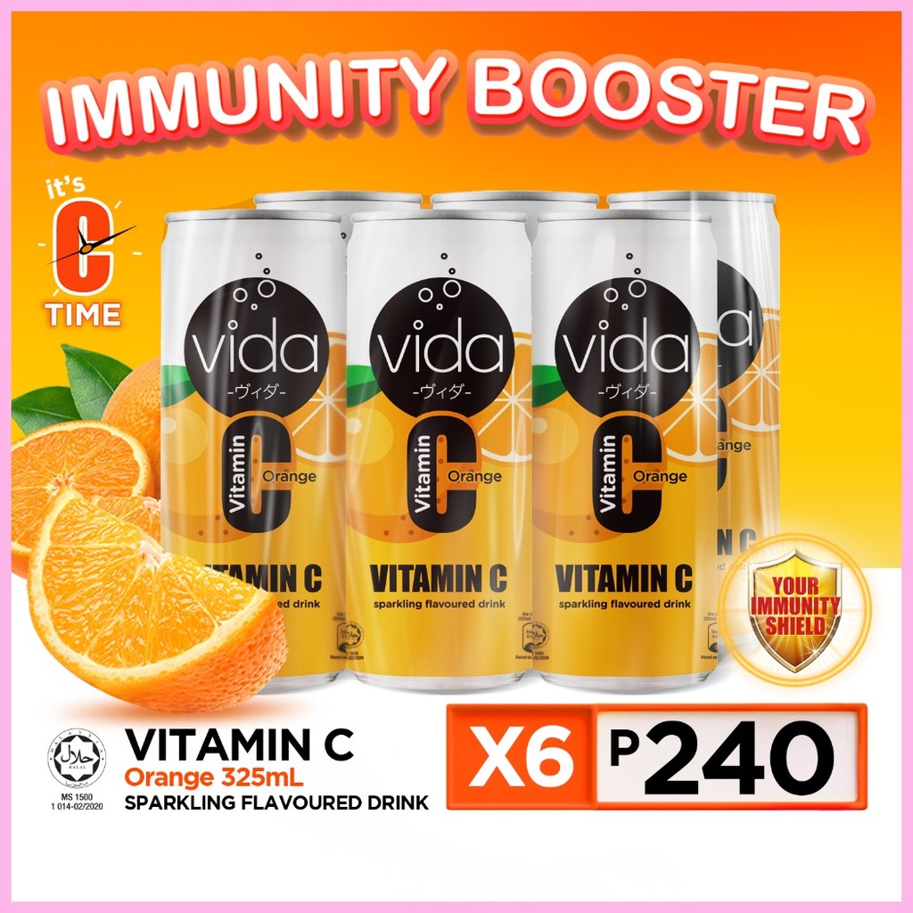 ® Vida C Orange Vitamin C Sparkling Drink (Pack of 6) | Shopee Philippines