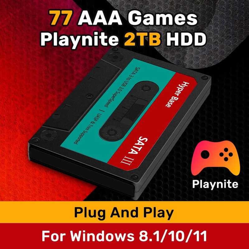 Playnite Hard Drive 500G/2T 40/77 Aaa/Pc Plug&Play Gaming HDD Sa AAA Games For Windows Pc/Laptop ...