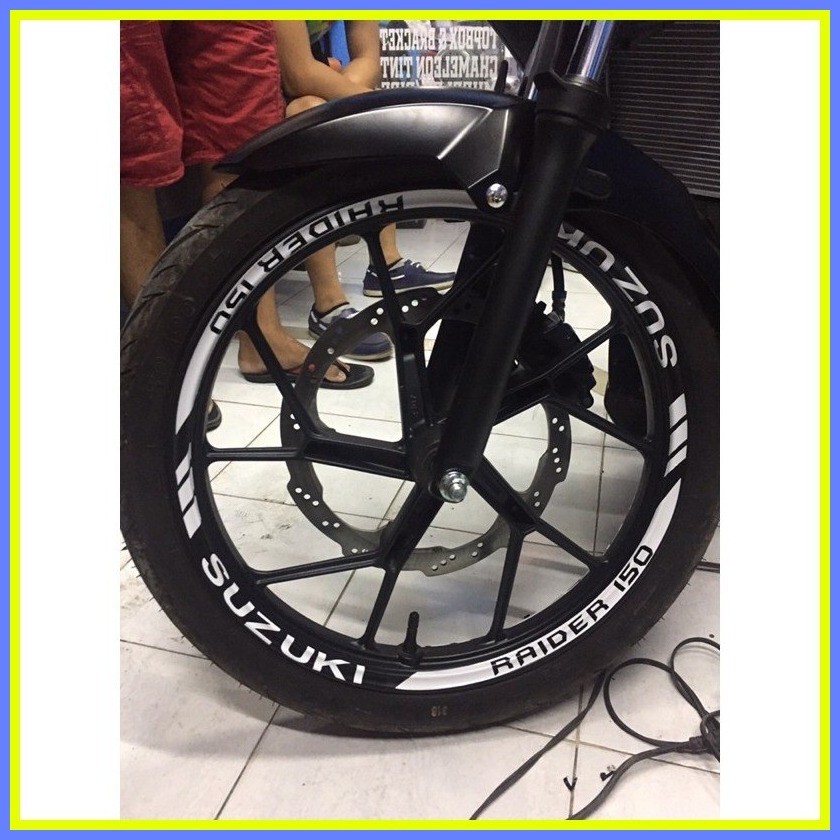 Suzuki Raider 150 17' ALL WHITE Mags Sticker (Set) | Shopee Philippines