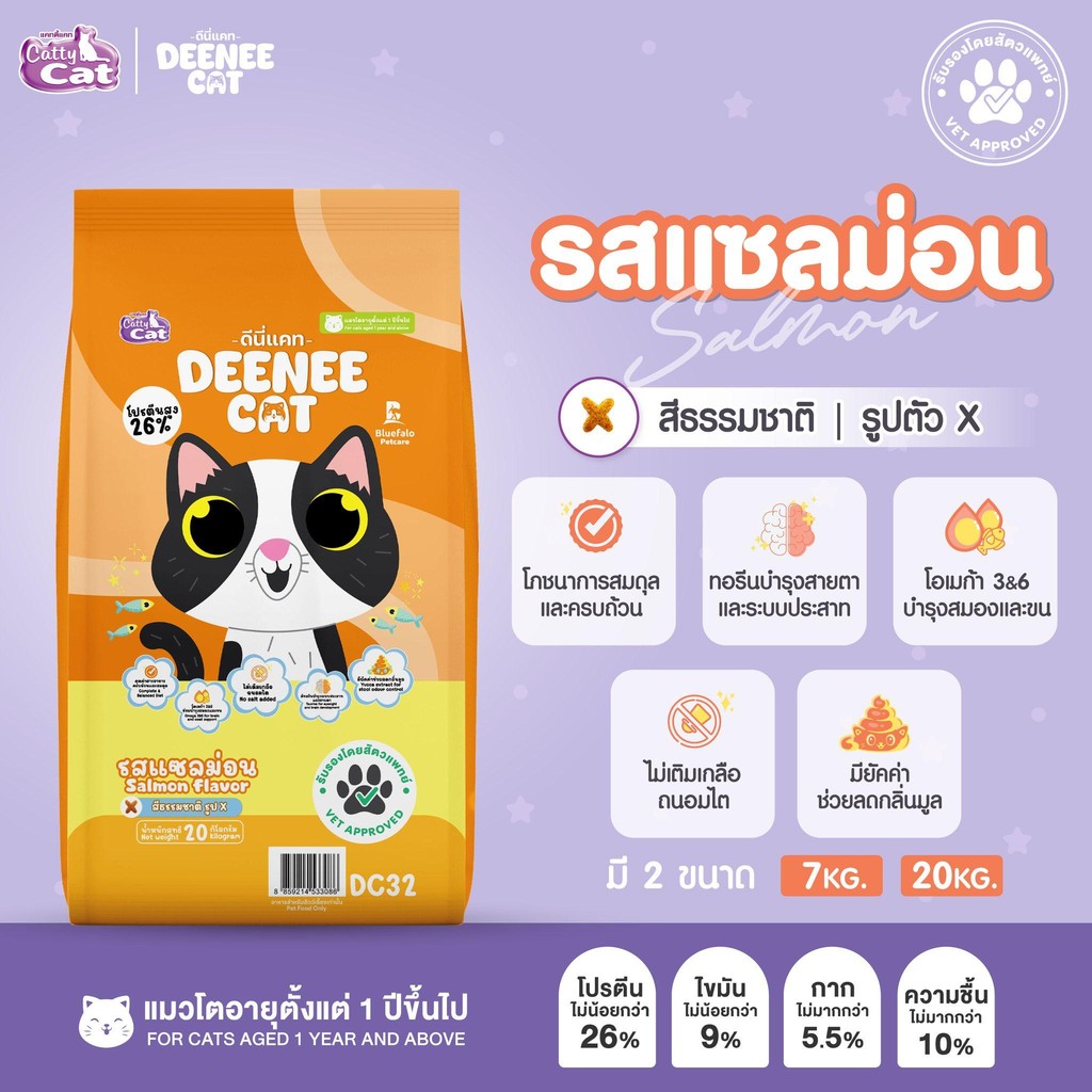 Deenee Cat Dini Food No Salt Added Kidney Care Comfortable Bag 400 g ...