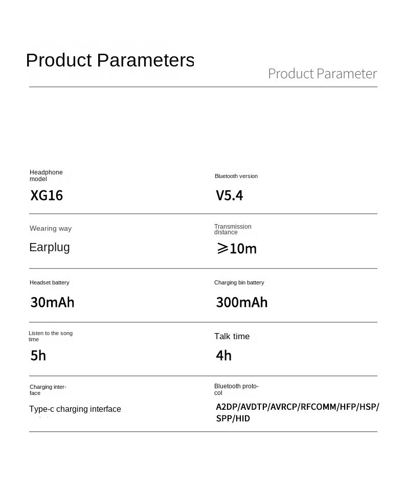 New Bluetooth earphones XG16 wireless 4 earphones in ear stereo TWS ...