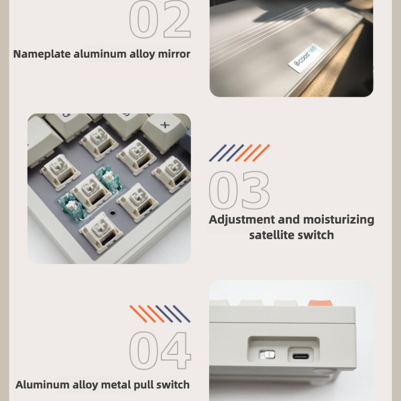 CIDOO V65 PRO V3 Custom Gasket CNC Aluminum Mechanical Keyboard ...