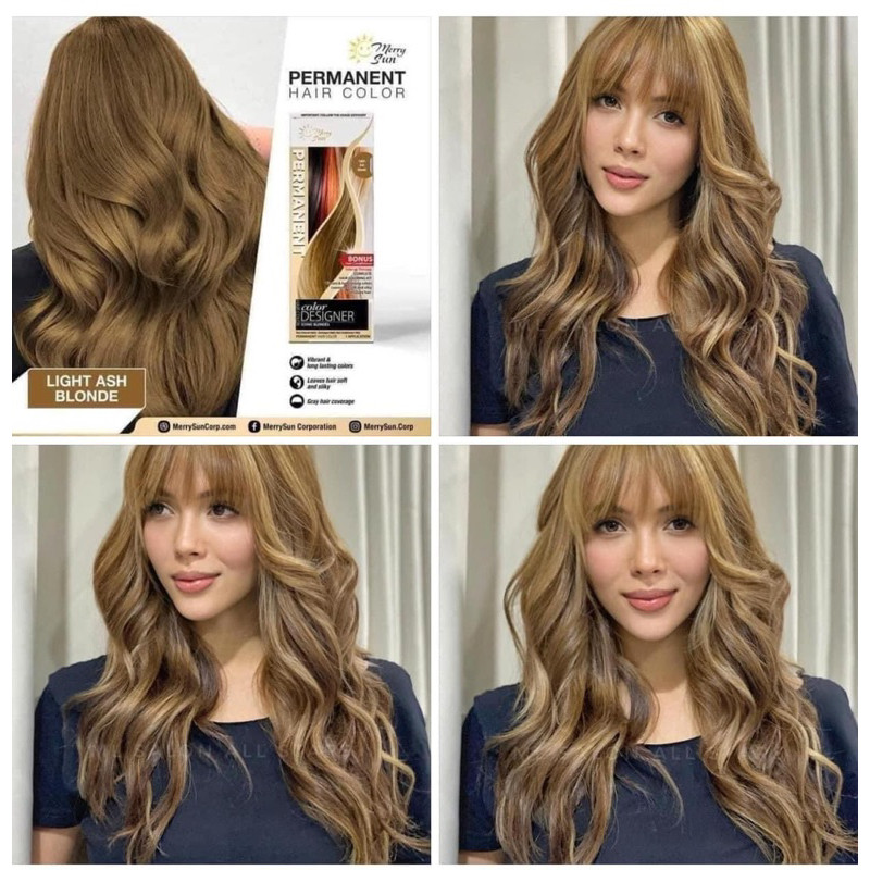 ⚾︎ ⊟ Merry sun Permanent Hair Color Light ash Blonde | Shopee Philippines