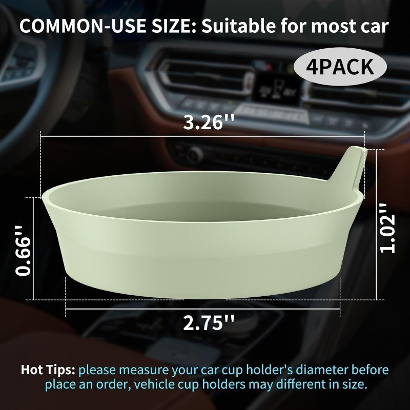 Universal Waterproof Silicone Car Cup Coasters Premium Car Coasters ...