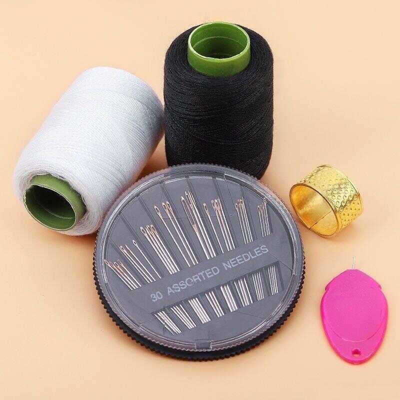 Home clothes, needle set, manual DIY black and white hand thread, color ...