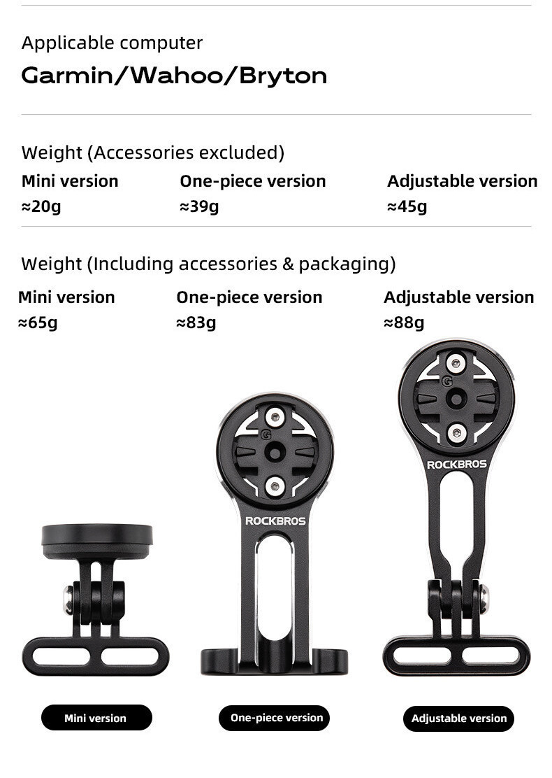 【PH Delivery】ROCKBROS Speedometer Extending Bracket for Garmin Wahoo ...