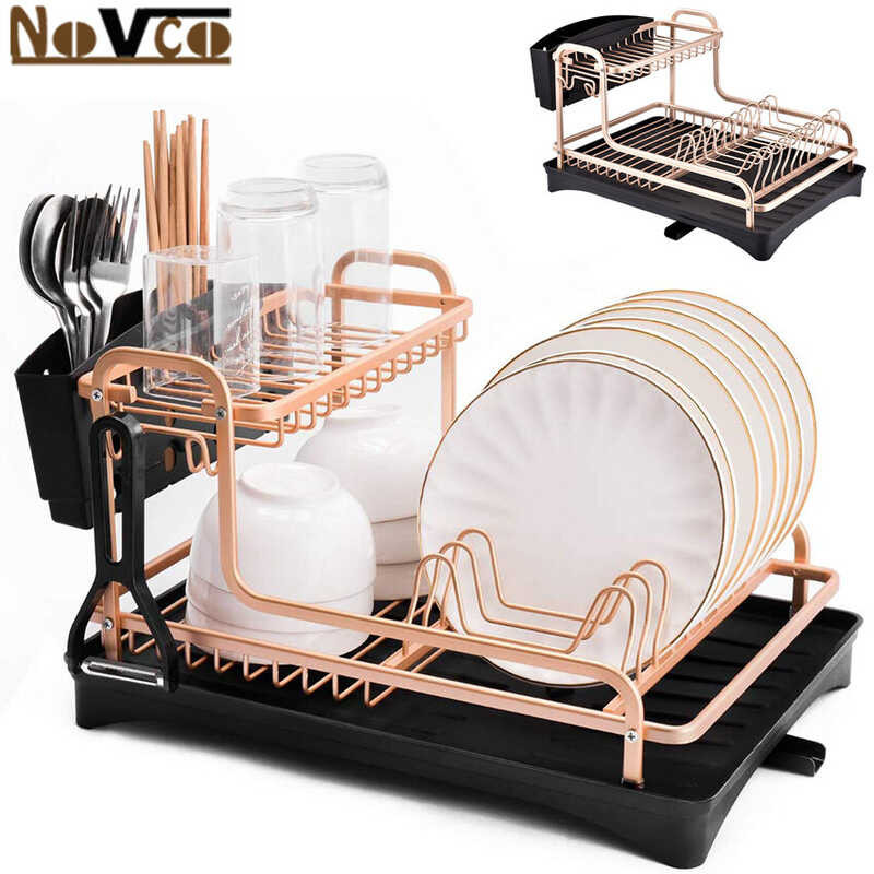 2 Tier Novco Dish Drying Rack, Aluminum Rust Proof Dish Rack At ...