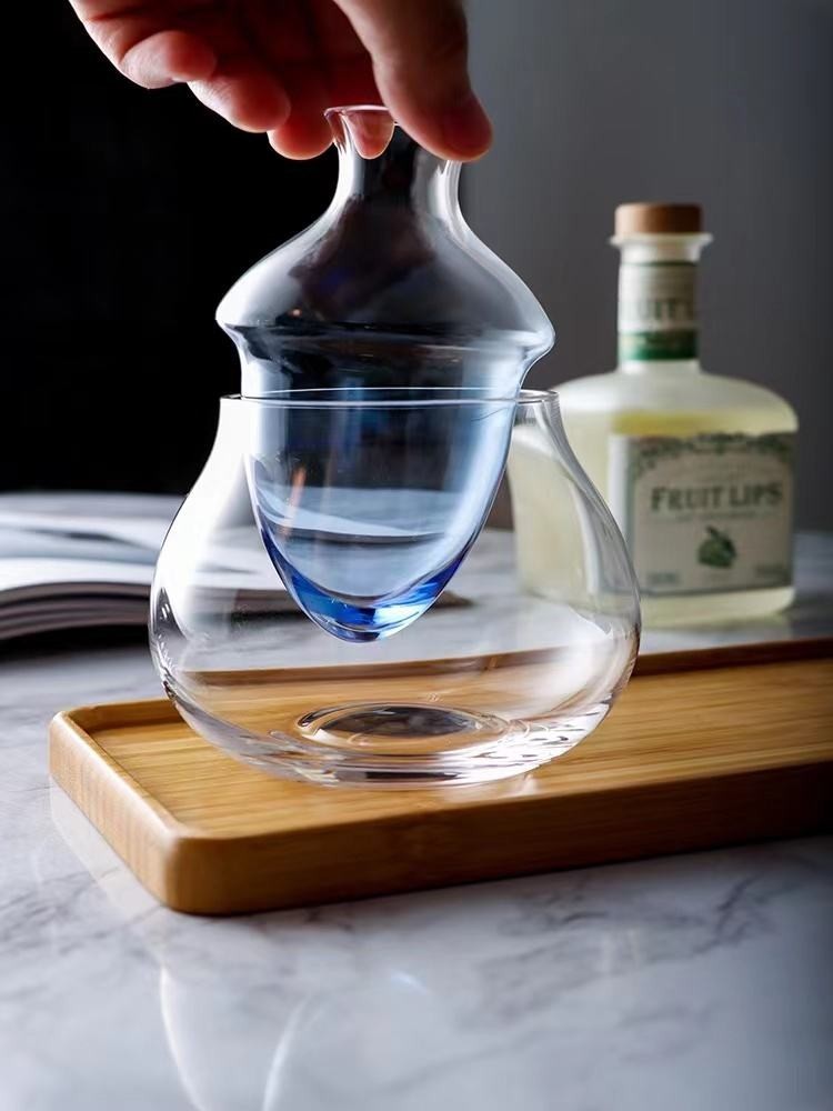 Kaiseki Banquet Japanese Style Ice Wine Jug Wine Dispenser Glass Wine ...