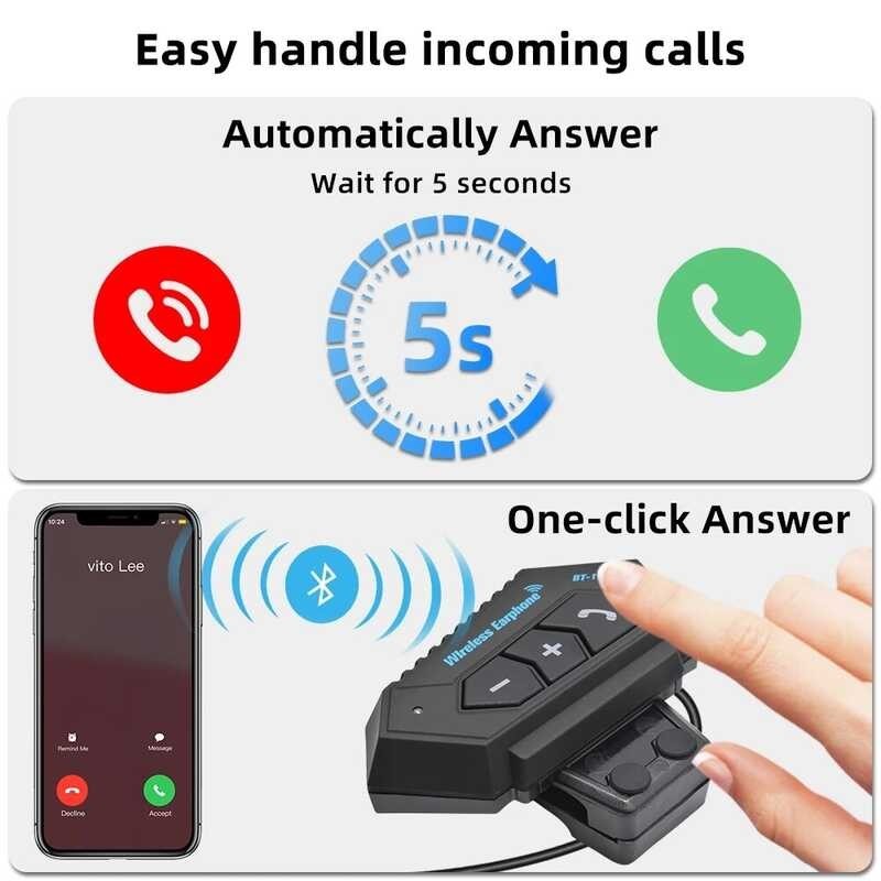 Bt-12 Anti-Interference Bluetooth Motorcycle Helmet Headset Wireless ...