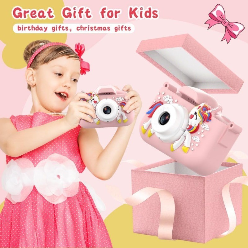 Kids Camera, 1080P Kids Digital Camera with 32GB TF Card,Unicorn Camera ...