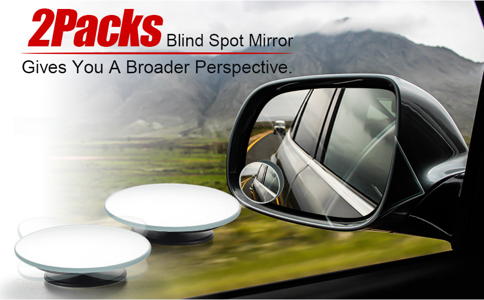 360 Degree Car Blind Spot Rear View Mirrors / Wide Angle Adjustable ...