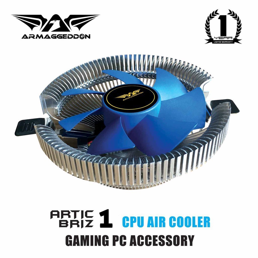 Armaggeddon Artic Briz 1 CPU Air Cooler 9cm LED Fan Gaming PC ...