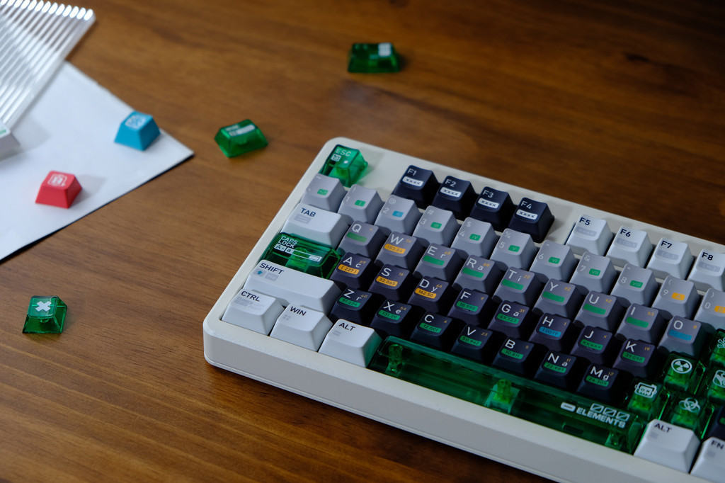 Chemistry 003 Theme keycaps Green Transparent PBT+PC Sublimation ...