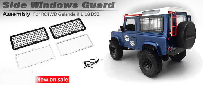Side Window Guards assembly para sa RC4WD 1:18 D90 rc na mga bahagi ng ...