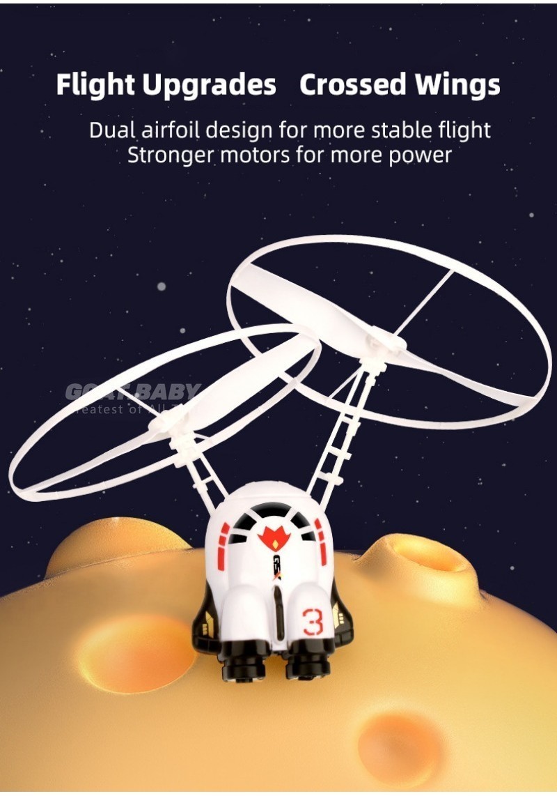 Spaceman Aircraft Robot Flying Toys for Kids Hand Control Drone ...